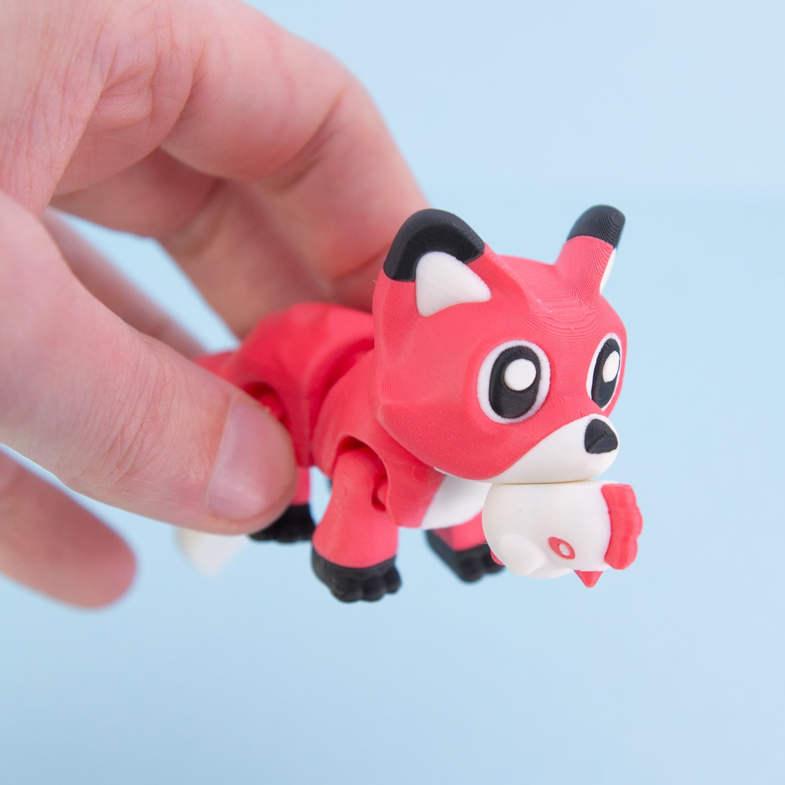 Flick the Fox – 3D Printed Figurine or Magnet Set | Wiggly Stuff