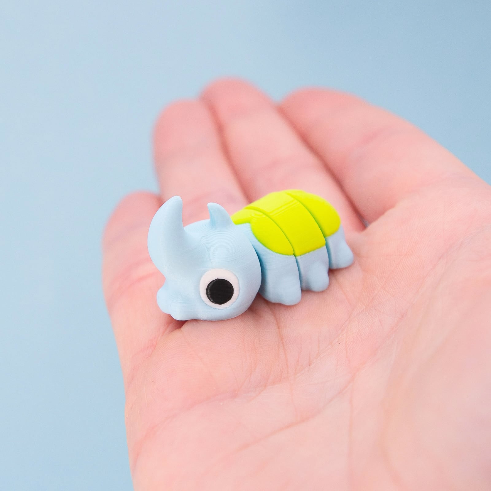 Spike the Horned Beetle | 3D Printed Figurine & Keyring | Wiggly Stuff